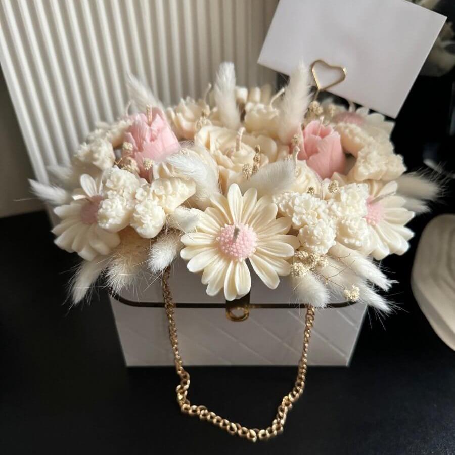 Flower Candle Bouquet Gift Box: Handmade Gifts – Designs by Inaya